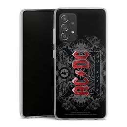 DeinDesign Galaxy A52s 5G Handy Silikon H&uuml;lle Case transparent Handyh&uuml;lle Merchandise Black Ice Acdc Silikon Case