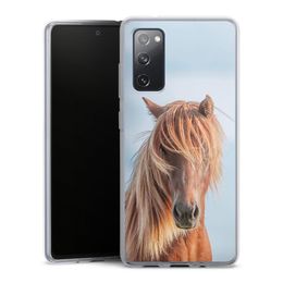 DeinDesign Galaxy S20 FE 5G Handy Silikon H&uuml;lle Case transparent Handyh&uuml;lle Horse Animals Animal Look Silikon Case