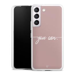 DeinDesign Galaxy S22 Handy Silikon Hülle Case transparent Handyhülle Spruch Motivation Sayings Silikon Case