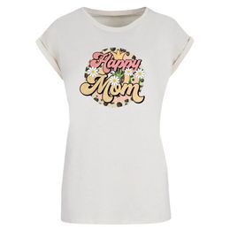 F4NT4STIC T-Shirt 'Mothers Day Floral Design Happy Mom Motherhood Appreciation' Damen Gr&ouml;&szlig;e 5XL sand / gelb / gr&uuml;n / hellpink