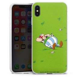 DeinDesign iPhone Xs Max Handy Silikon H&uuml;lle Case transparent Handyh&uuml;lle Asterix Official Licensed Product Obelix Silikon Case