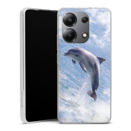 DeinDesign Xiaomi Redmi Note 13 4G Handy Silikon Hülle Case transparent Handyhülle Dolphin Wale Ocean Silikon Case