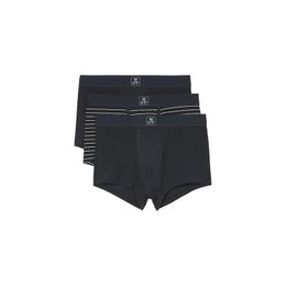 Marc O'Polo MARC O'POLO Trunk »Essentials« 3er Pack, mit hohem Tragekomfort dark navy/dark navy stripe XL XL Herren Boxershorts von Marc O'Polo