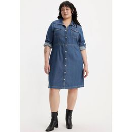 LEVI'S® PLUS LEVI'S PLUS Jeanskleid »Western Dress« aufgesetzte Taschen blue XXXL (54/56) - N-Gr N-Gr XXXL (54/56) Jeanskleid Western Dress von Levi's Plus