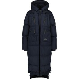 alife and kickin ALIFE & KICKIN Winterjacke »Damen RihannaAK A« mit Kapuze Langer, warmer Wintermantel mit großer Kapuze und Fleece Innenfutter marine XXL XXL Super...