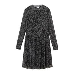 s.Oliver JUNIOR Meshkleid Ohne Taschen mit blickdichtem Futter und All-Over-Print, f&uuml;r Girls BLACK AOP 146 - N-Gr N-Gr 146 Kleid von s.Oliver...