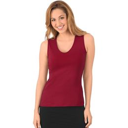 TRIGEMA Tanktop »Trägershirt aus Viskose« 1 Stk. tlg. rubin XL XL Elastischer Single-Jersey aus Viskose