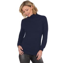 TRIGEMA Rollkragenshirt »Langarm Ski- und Sport-Rollkragenpullover« 1 Stk. tlg. navy S S 100% Baumwolle