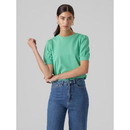 V&eacute;ro Moda VERO MODA T-Shirt &raquo;VMKERRY 2/4 O-NECK TOP VMA JRS NOOS&laquo; mit Rundhalsausschnitt jade cream L L Feminines T-Shirt mit kurzen Puff&auml;rmeln und...
