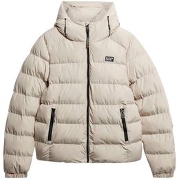 Superdry Steppjacke »HOODED SPORTS PUFFER JACKET« mit Kapuze Chateau Grey M M Moderne Pufferjacke von Superdry