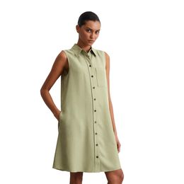 Marc O'Polo MARC O'POLO Damen Minikleid "aus TENCEL Lyocell"smooth sage, Gr. 46, unifarben, Obermaterial: 100% Lyocell, Kleider