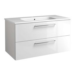 Waschtisch Welltime "Joy", wei&szlig;, B:101cm H:50cm T:46cm, FSC-zertifizierter Holzwerkstoff, Waschtische, Waschtisch, Breite 81 cm, mit Soft-Close-Funktion, FSC-zertifiziert