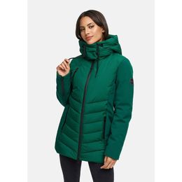 Winterjacke Marikoo "Tivaa", Damen, Gr. M, evergrün, Obermaterial: 98% Polyester, 2% Elastan; Futter: 100% Polyester; Wattierung: 100% Polyester; Ärmelfutter: 100% Polyester, Jacken, mit abnehmbarer Kapuze und figurbetonter Passform