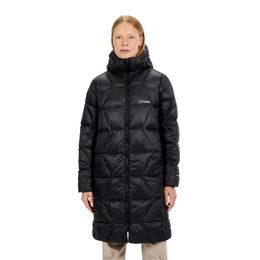 Daunenjacke Berghaus "EXPLORER LONG DOWN JACKET", Damen, Gr. L, schwarz, schwarz, Obermaterial: 100% Polyester. Futter: 100% Polyamid. Wattierung: 100% Daunen, Jacken, Winterjacke Damen