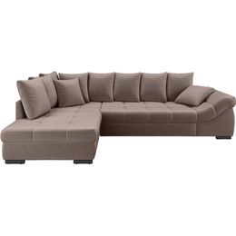 Ecksofa MR. COUCH, B:302cm H:88cm T:202cmmemphis 71 taupe, Grundgewebe 100% Polyester; Nutzschicht 90% Polyester / 10% Polyamid, Wohnzimmer, Sofas,