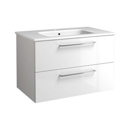 Waschtisch Welltime "Joy", wei&szlig;, B:81cm H:50cm T:46cm, FSC-zertifizierter Holzwerkstoff, Waschtische, Waschtisch, Breite 81 cm, mit Soft-Close-Funktion, FSC-zertifiziert
