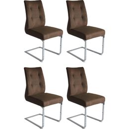 Essgruppe ByLiving, braun (braun,), B:140cm H:95,9cm T:62cm, Holzwerkstoff, Sitzmöbel-Sets
