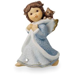 Dekofigur Goebel "Engel Schnurrender Begleiter", bunt, B:5cm H:10cm T:7cm, Biskuitporzellan, Dekofiguren, 7 x 5 x 10 cm