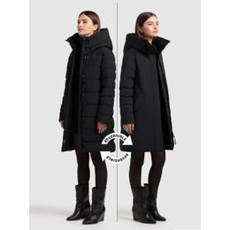 Kurzmantel Khujo "PROTEA", Damen, Gr. L, schwarz, 100% Polyester, unifarben, eingesetzt gerader Abschluss, Mäntel