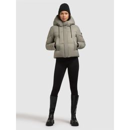Steppjacke Khujo "DAFNA", Damen, Gr. L, witcher grün, 100% Nylon, unifarben, eingesetzt elastischer Bund mit Windstopper, Jacken
