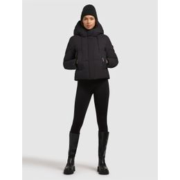 Steppjacke Khujo "DAFNA", Damen, Gr. L, schwarz, 100% Nylon, unifarben, eingesetzt elastischer Bund mit Windstopper, Jacken