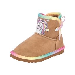 Schlupfboots Disney "UNICORN", Damen, Gr. 24, chetsnut, Synthetik, Schuhe, Winterschuhe, Winterboots, Snowboots, Schlupfstiefel, gefüttert