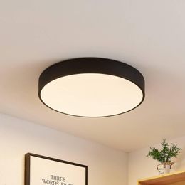 LINDBY LED-Deckenleuchte Simera, &Oslash; 50cm, schwarz, dimmbar
