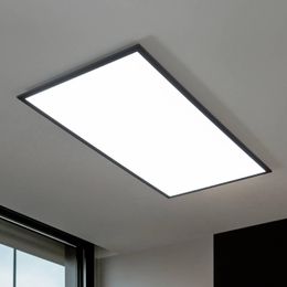 LINDBY LED-Panel Nelios, 120 x 60 cm, CCT, schwarz, Metall