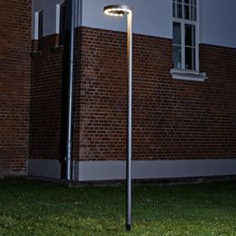 LUCANDE LED-Außenleuchte Jannis, anthrazit, Metall, 200cm