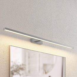 LINDBY LED-Spiegelleuchte Jukka, 120 cm, chrom, Metall, IP44