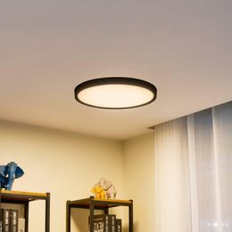 LINDBY LED-Deckenleuchte Pravin, &Oslash; 50 cm, CCT, schwarz
