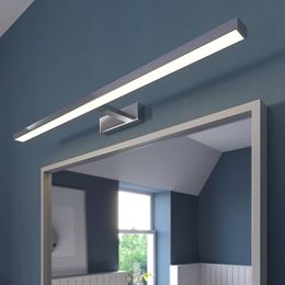 LINDBY LED-Spiegelleuchte Jukka, 90 cm, chrom, Metall, IP44