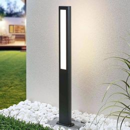 LUCANDE LED-Wegeleuchte Mhairi, eckig, anthrazit, 100 cm