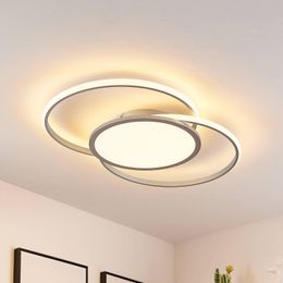 LUCANDE LED-Deckenlampe Senne, CCT, silber, Metall