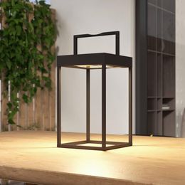 LUCANDE LED-Solarleuchte Lynzy, 38cm, schwarz, Metall, IP65