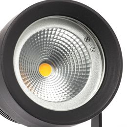 LUCANDE LED-Au&szlig;enstrahler Irina, Erdspie&szlig;, Stecker, grau, Metall