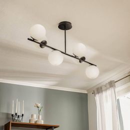 EMIBIG LIGHTING Deckenlampe Kabo,1 Arm, schwarz, sechsflammig