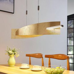 LUCANDE LED-Hängeleuchte Marija, 101 cm, goldfarben, dimmbar