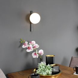 ECO-Light Wandleuchte Pluto, 1-flammig, schwarz/weiß, Schalter