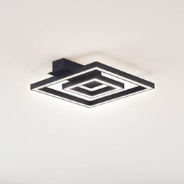 LINDBY LED-Deckenleuchte Madamo, schwarz, 30 cm, 3000K, Alu
