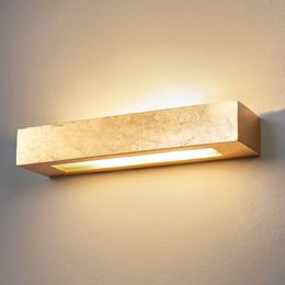 LINDBY Wandleuchte Emina, gold, Gips, 36cm, E14