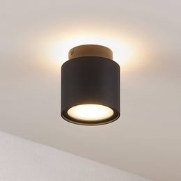ARCCHIO Deckenlampe Walisa, Ø 10 cm, schwarz, Diffusor, GU10