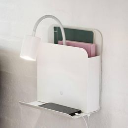 Nordlux Wandleuchte Roomi mit Ablage und USB, wei&szlig;