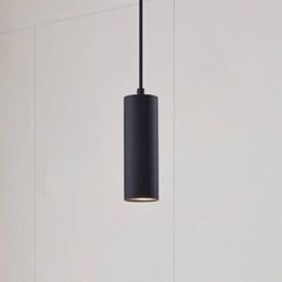 LINDBY Pendelleuchte Joffrey, Ø 6 cm, schwarz, Metall, GU10