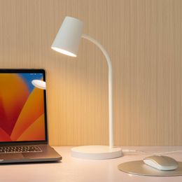 LINDBY LED-Tischlampe Ailina, Höhe 36 cm, weiß, dimmbar