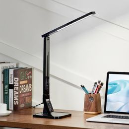 LINDBY LED-Schreibtischleuchte Eleni, schwarz, CCT, dimmbar