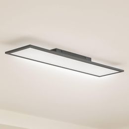 LINDBY LED-Panel Enhife, schwarz, 80 x 20 cm, Metall, 4.000K