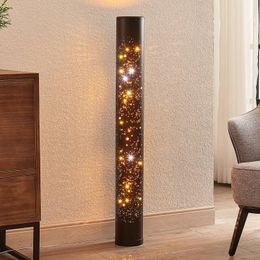 LINDBY LED-Stehleuchte Lengla, schwarz/gold, Metall, 104 cm