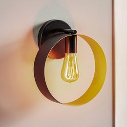 Sigma Wandleuchte Hula im Ringdesign, schwarz/gold