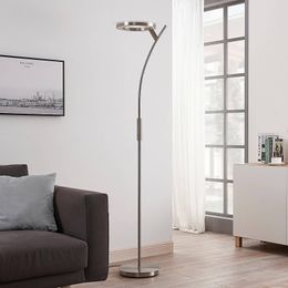 LINDBY LED-Stehleuchte Darion, grau, Metall, dimmbar, 180cm